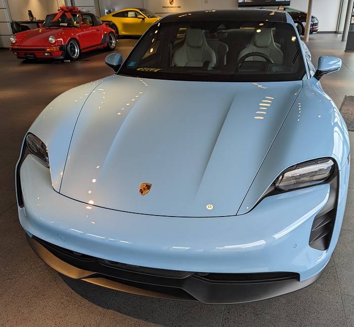 New Years Eve Delivery Day: Frozen Blue GTS (finally!) | TaycanForum ...