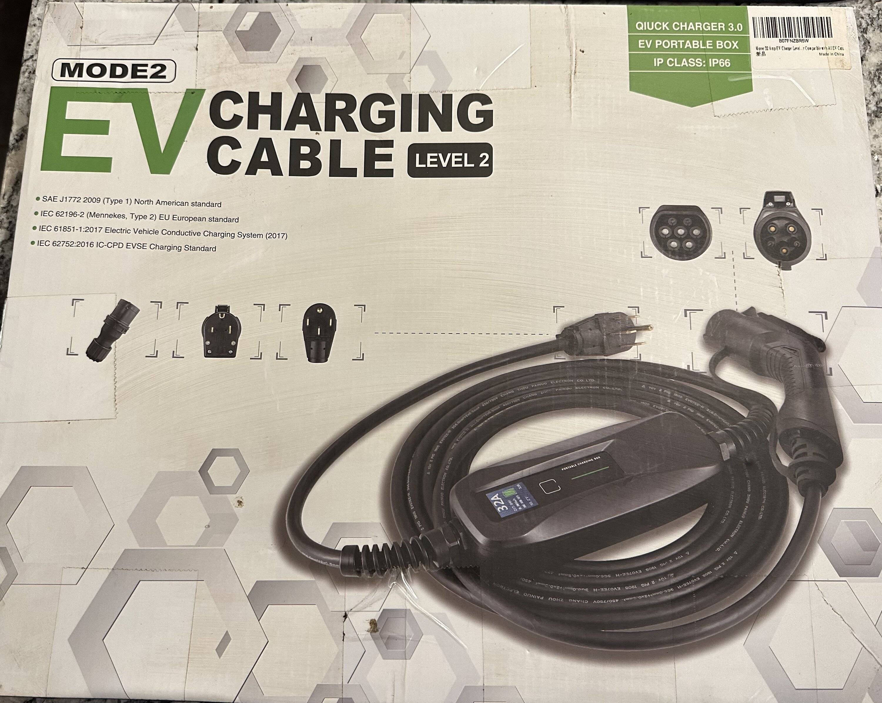Portable 32 Amp EV Charger Level 2, NEMA 14-50 $175 | TaycanForum ...