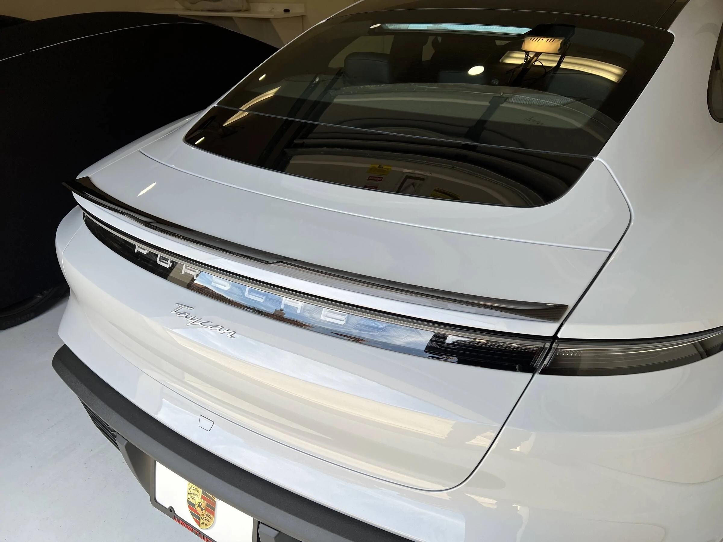 Porsche Taycan carbon fiber rear lip / trunk spoiler 4 door sedan from ...