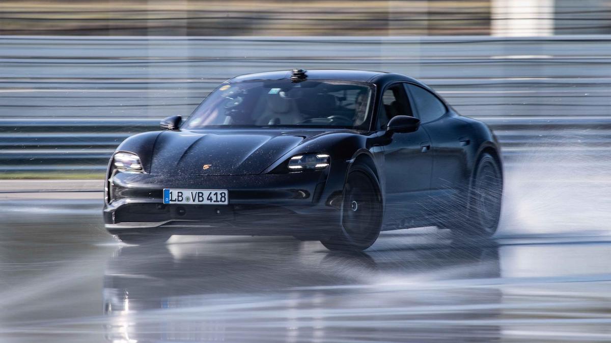 RWD Taycan sets EV drift record - driven by Chris Harris | TaycanForum ...