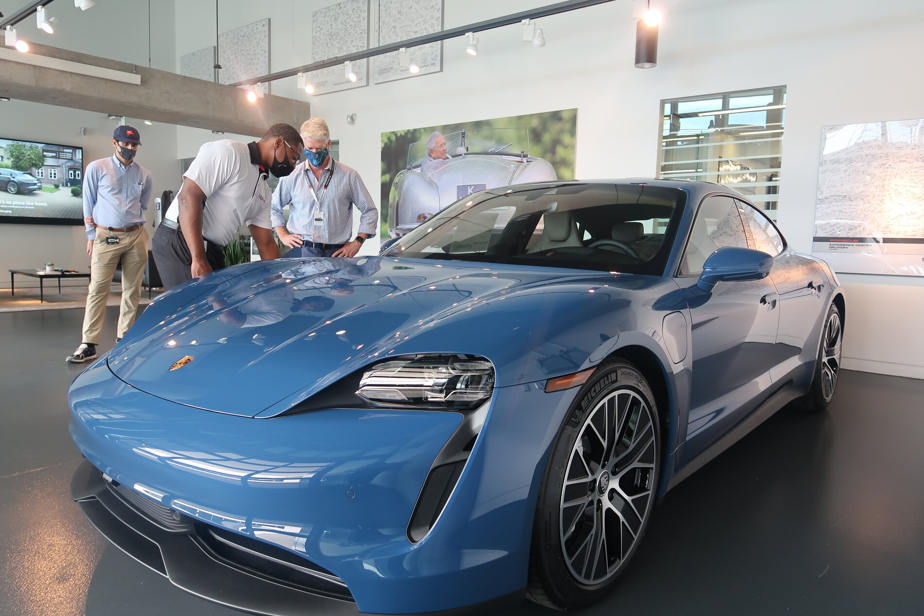 My 4s (Neptune Blue) delivery at PEC Atlanta | TaycanForum -- Porsche ...