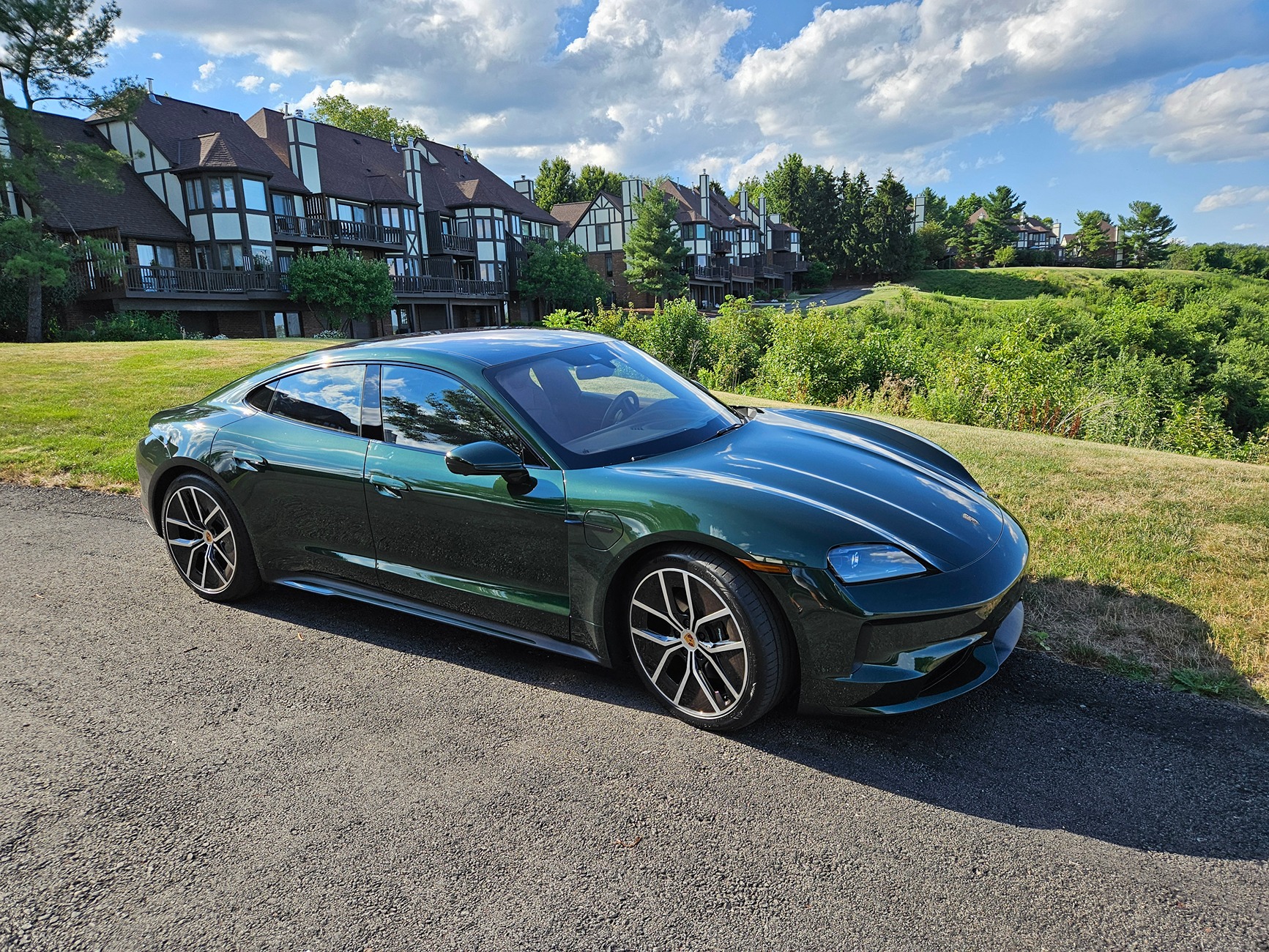 My New Oak Green Metallic 2024 Taycan | TaycanForum -- Porsche Taycan ...